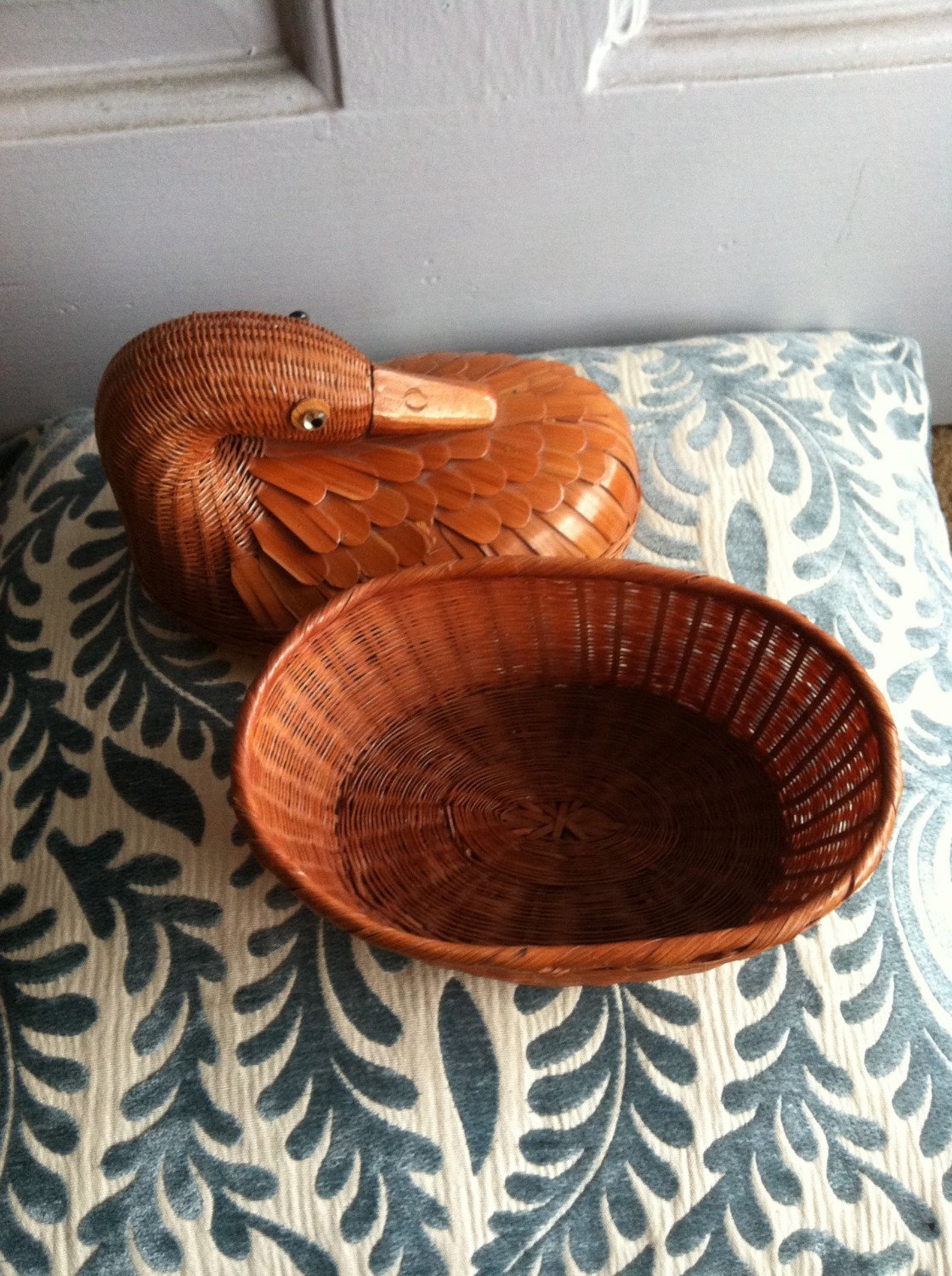 Vintage Wicker Bird Basket - Etsy