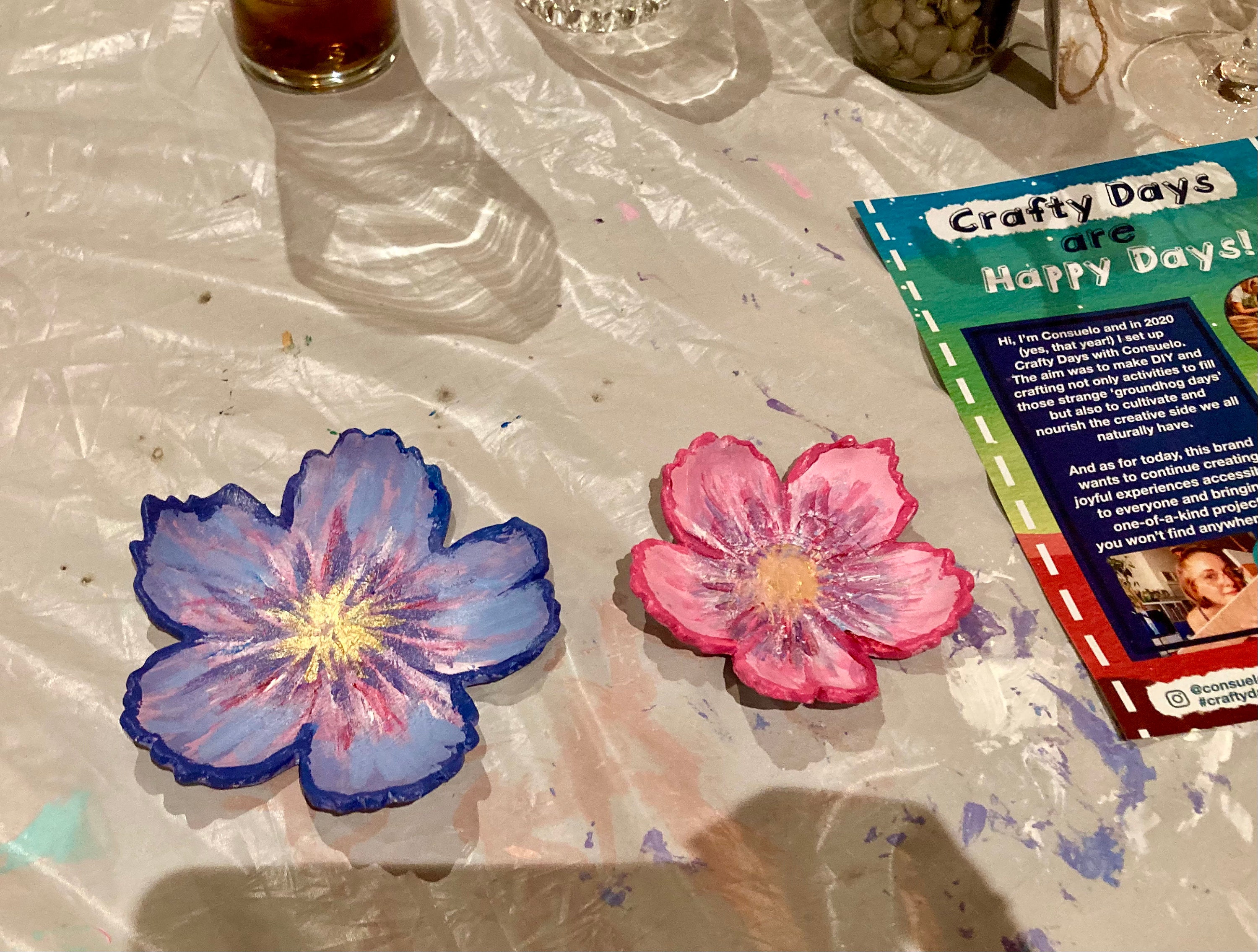 DIY Kit Clay Flower Trinket, Dish Painting Jewellery Storage, Handmade ...