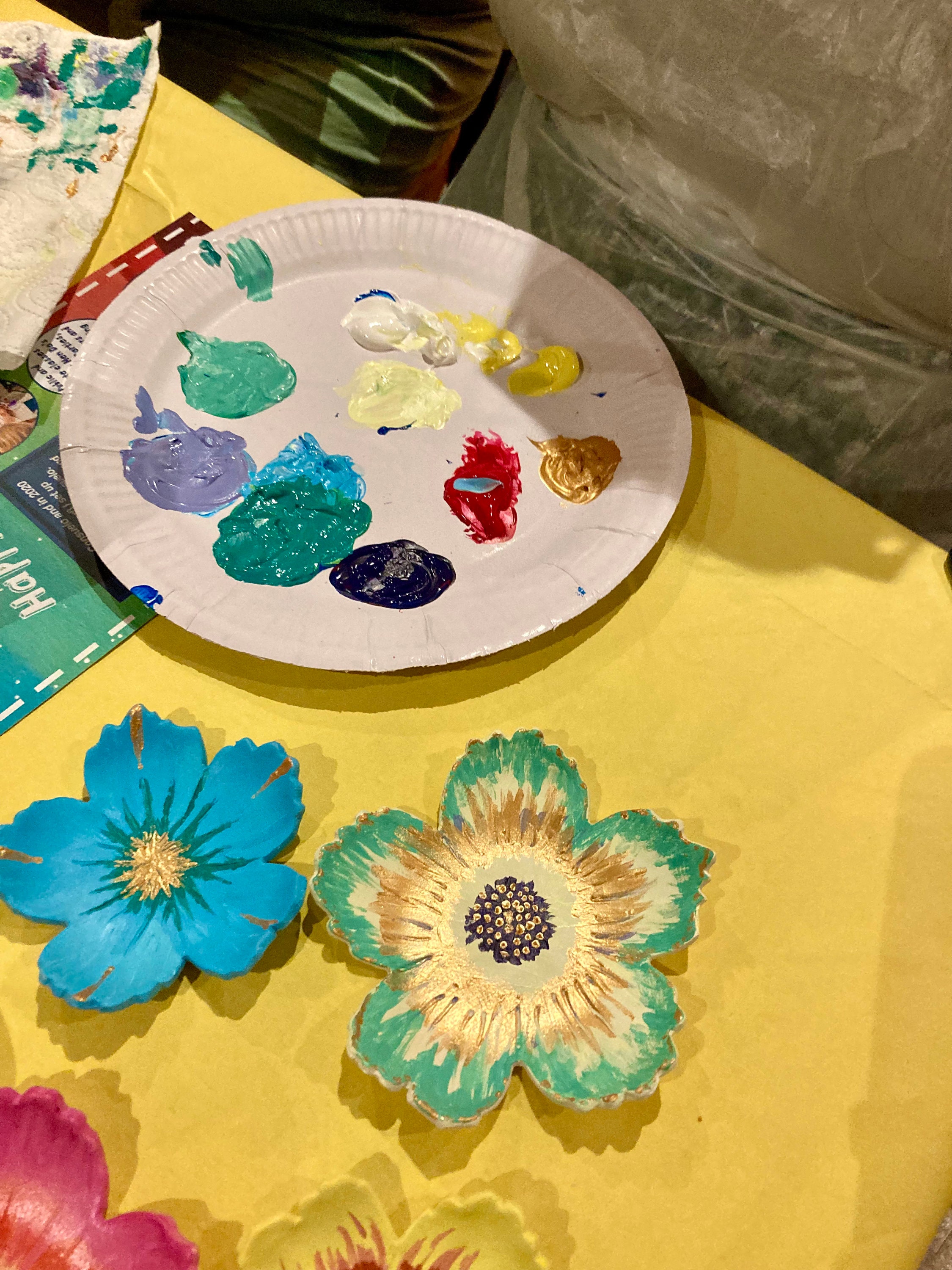 DIY Kit Clay Flower Trinket, Dish Painting Jewellery Storage, Handmade ...