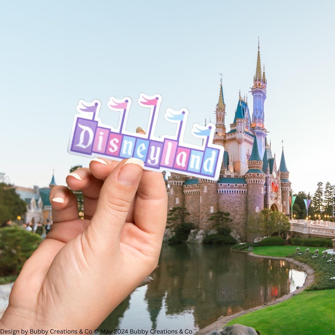 Disneyland Sign Sticker, Vintage Sign, Theme Parks, Disney Parks ...