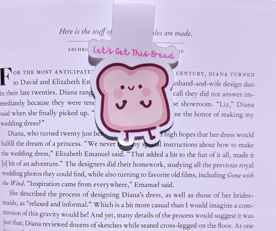Lets Get This Bread Magnetic Bookmarks, Funny Office Work Gift ...