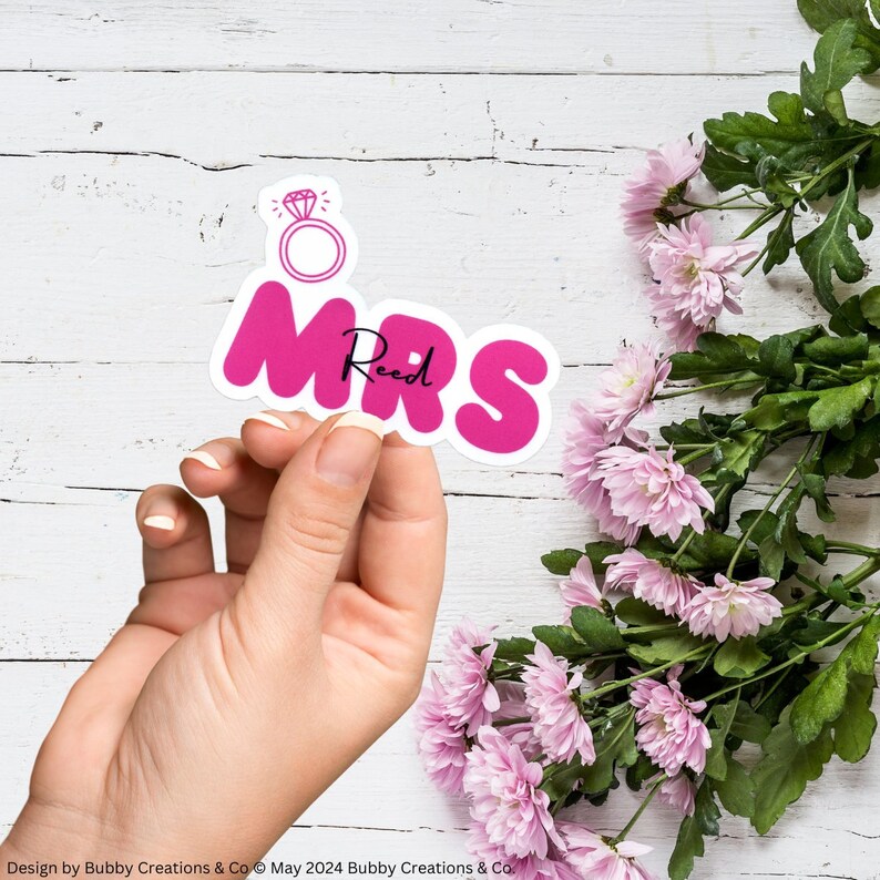 Personalized Mrs Sticker Wedding Party Favors Bridal Shower Decorations ...