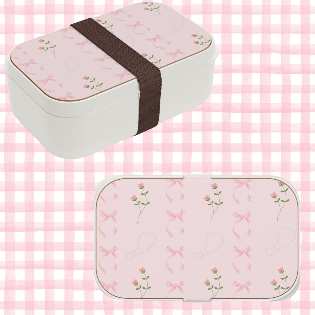 Coquette Bento Box: Personalized Japanese Lunch Box With Wooden Lid - Etsy