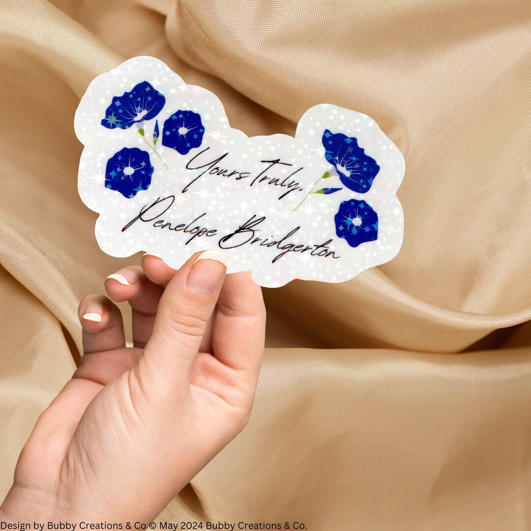 Yours Truly Penelope Bridgerton Sticker, Lady Whistledown, Colin ...