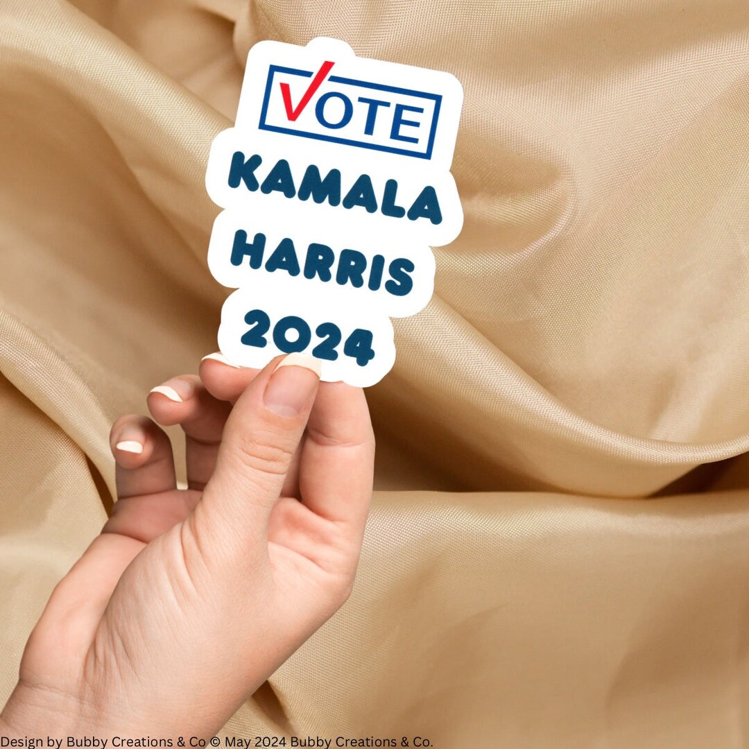 Vote for Kamala Harris 2024 Sticker, Voting Stickers, Trendy Stickers ...