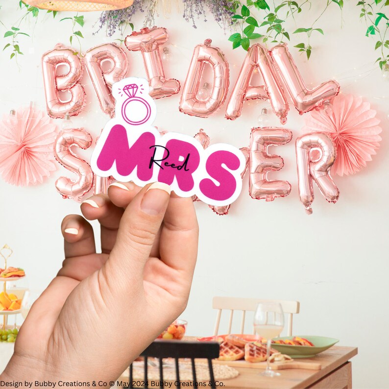 Personalized Mrs Sticker Wedding Party Favors Bridal Shower Decorations ...