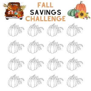 Printable/digital Fall Savings Challenge Tracker Sinking - Etsy