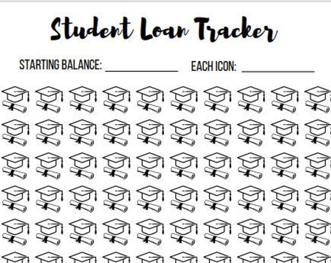 Printable Student Loan Payoff Tracker Debt Tracker Dave - Etsy