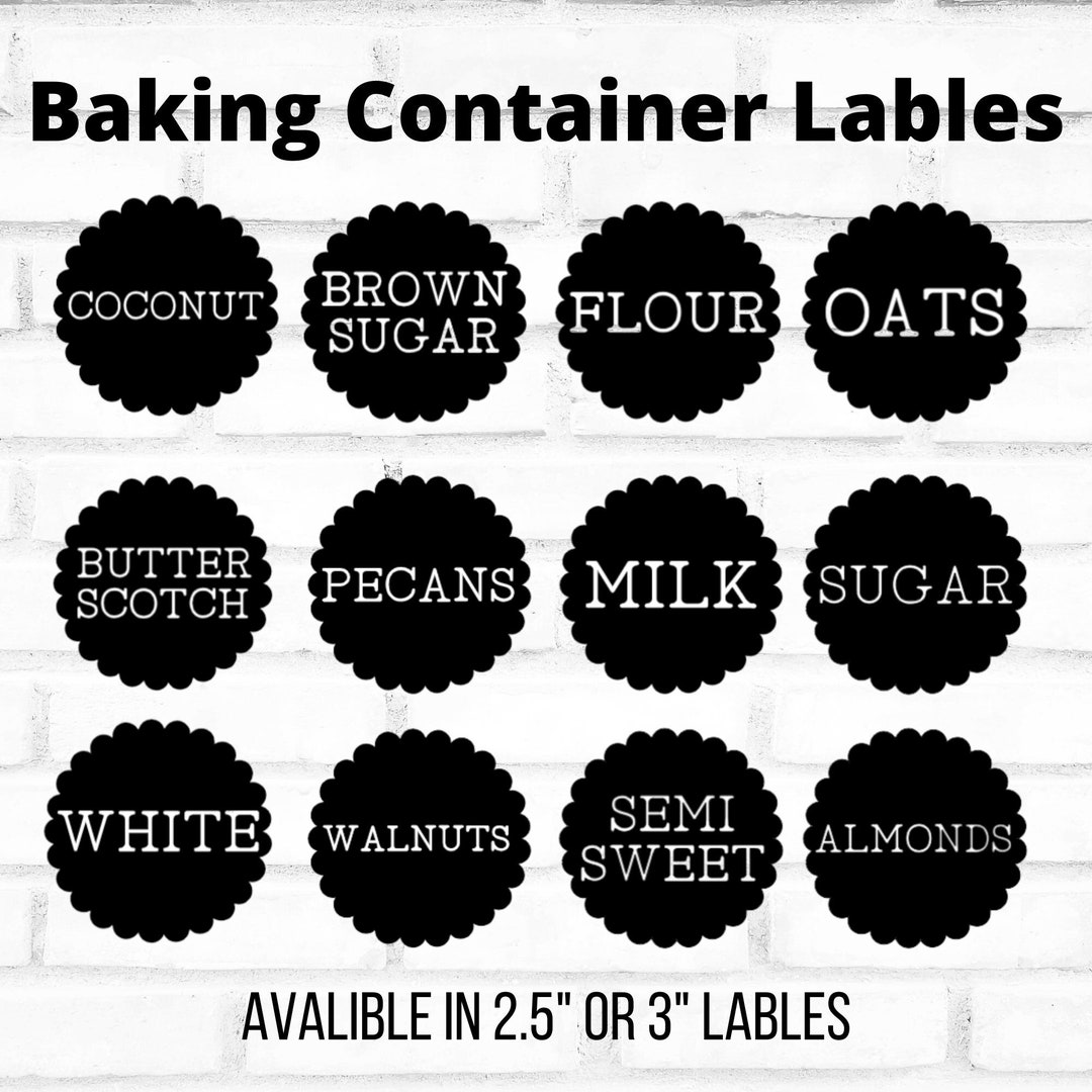 Set of 12 Pantry and Baking Supply Labels / Storage Labels / Home ...