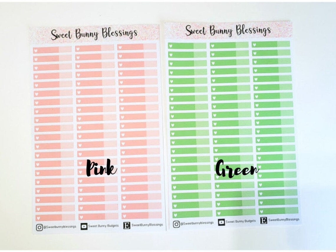 5 Pack of Petite Budget Expense Tracker Stickers, Fits the Budget Mom ...