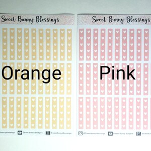 Heart Check Box to Do Planner Tracker Stickers, Fits Erin Condren 7 X 9 ...