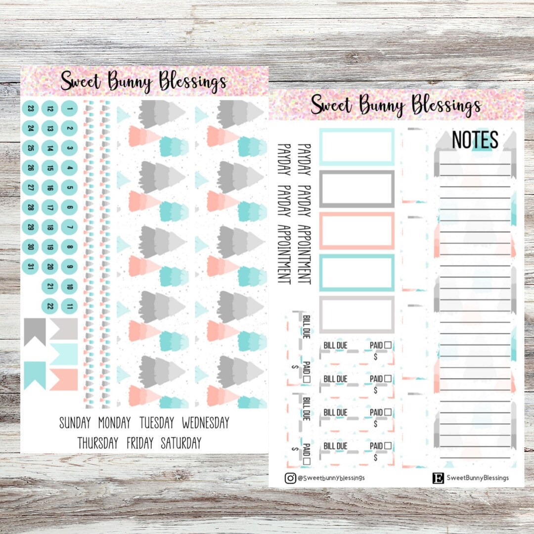 January Monthly Kit | Fits 7x9 Planners | Monthly Planner Kit ...