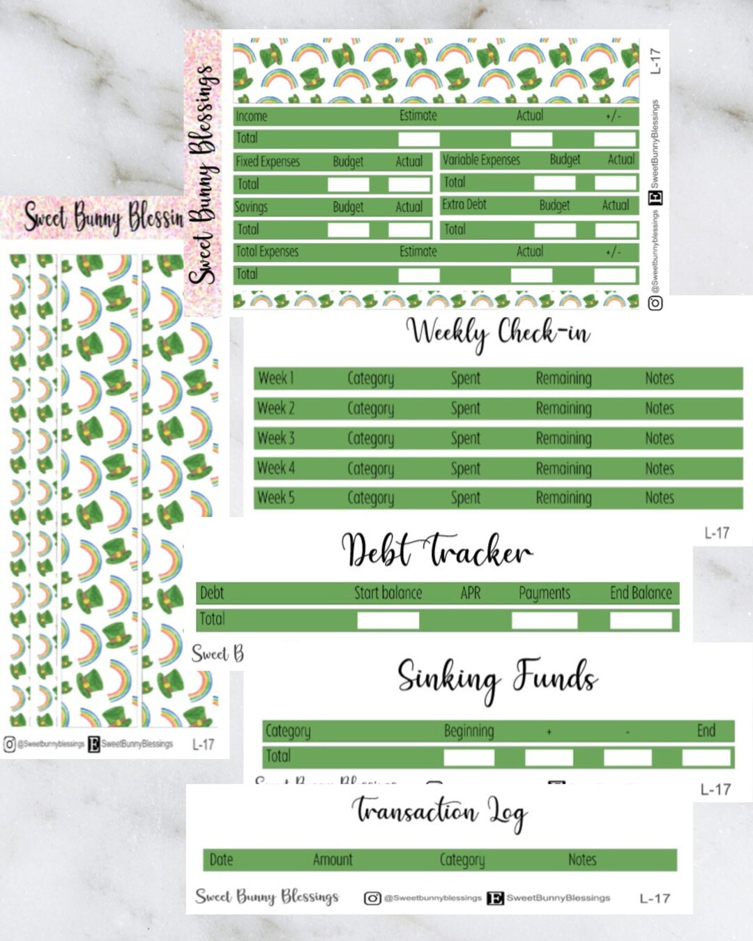 Lucky Budget Kit 7x9 | Monthly Budget Kit | Weekly Budget Kit | Erin ...
