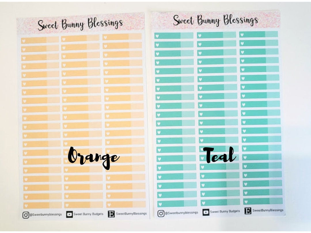 5 Pack of Petite Budget Expense Tracker Stickers, Fits the Budget Mom ...