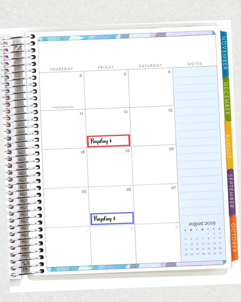 Payday Stickers Fits Erin Condren 7 X 9 and Happy Planner - Etsy