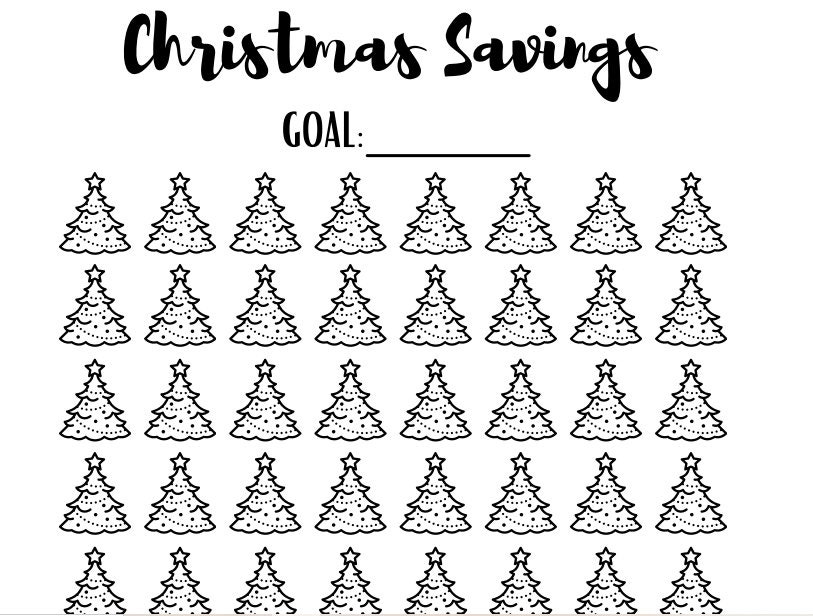 Printable Christmas Tree Savings Tracker Sinking Funds | Etsy
