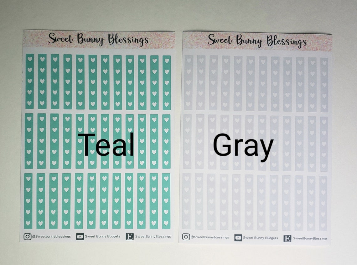 Heart Check Box to Do Planner Tracker Stickers Fits Erin - Etsy