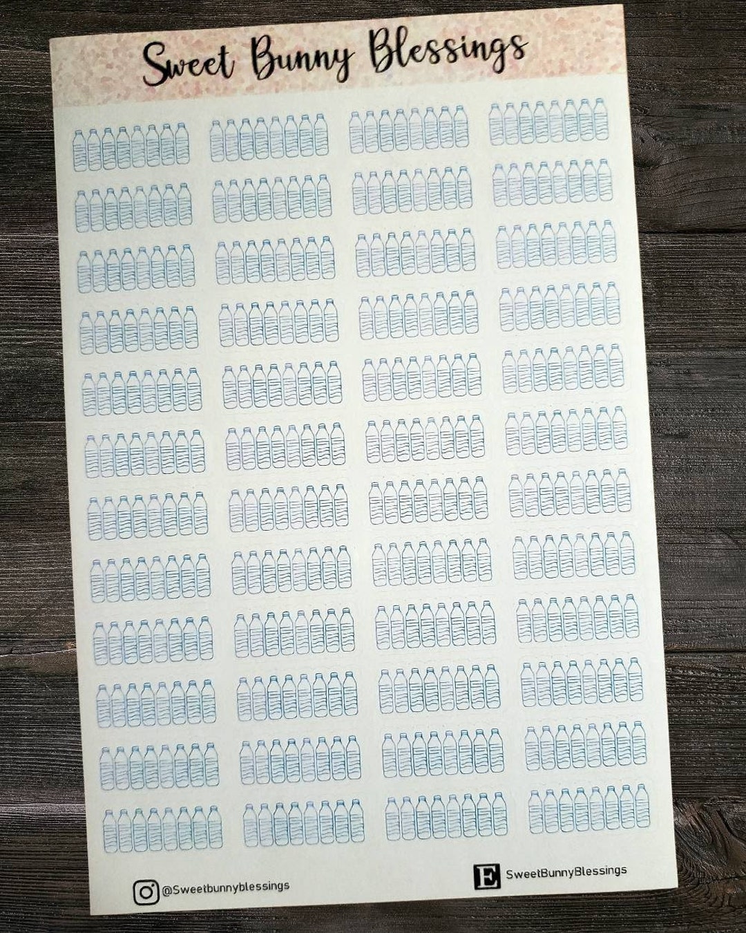 Water Tracker Planner Stickers, Track Your Water Intake, Fits Erin ...