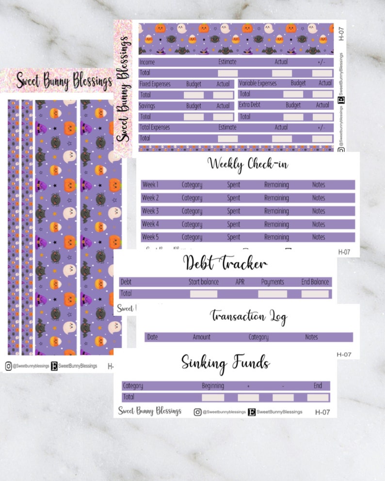Halloween Budget Kit 7x9 | Monthly Budget Kit | Weekly Budget Kit ...