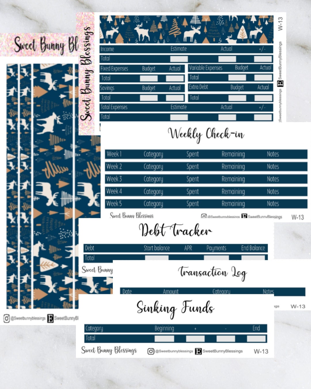 Winter Budget Kit 7x9 | Monthly Budget Kit | Weekly Budget Kit | Erin ...