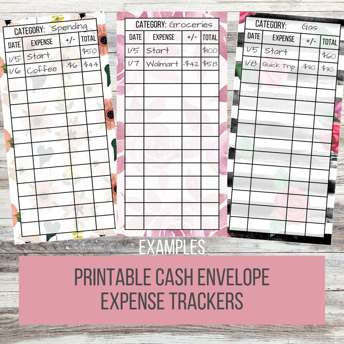 Printable Expense Trackers for Cash Envelopes, the Budget Mom, Dave ...