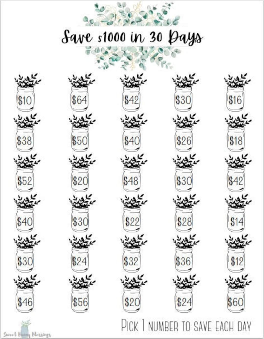 Printable Save 1000 Dollars In 30 Days Savings Tracker Mason Jar printable-save-1000-dollars-in-30-days-savings-tracker-mason-jar