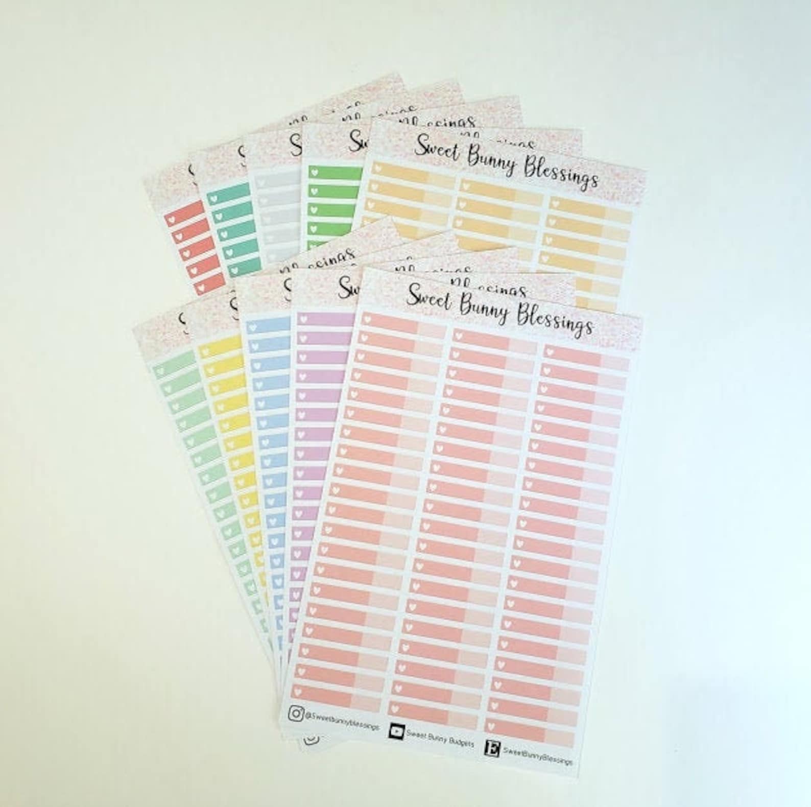 5 Pack of Petite Budget Expense Tracker Stickers Fits the - Etsy
