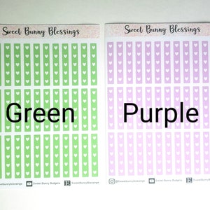 Heart Check Box to Do Planner Tracker Stickers, Fits Erin Condren 7 X 9 ...