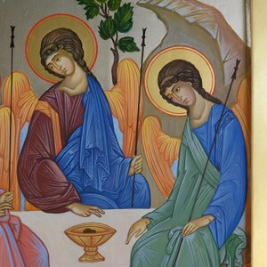 Holy Trinity Rublev Icon • Handmade Orthodox Icon • Byzantine Icon ...
