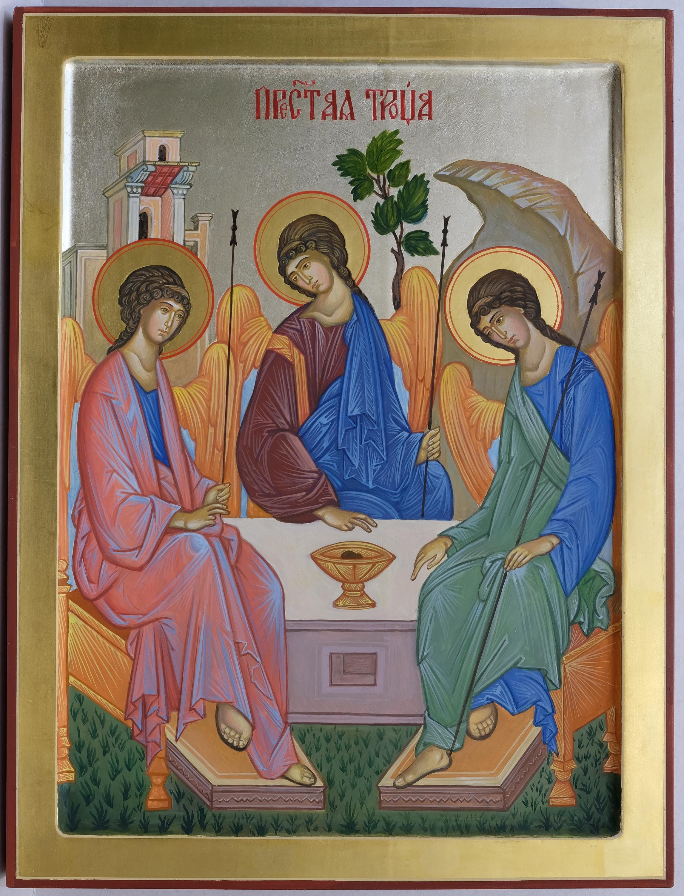 Holy Trinity Rublev Icon • Handmade Orthodox Icon • Byzantine Icon ...