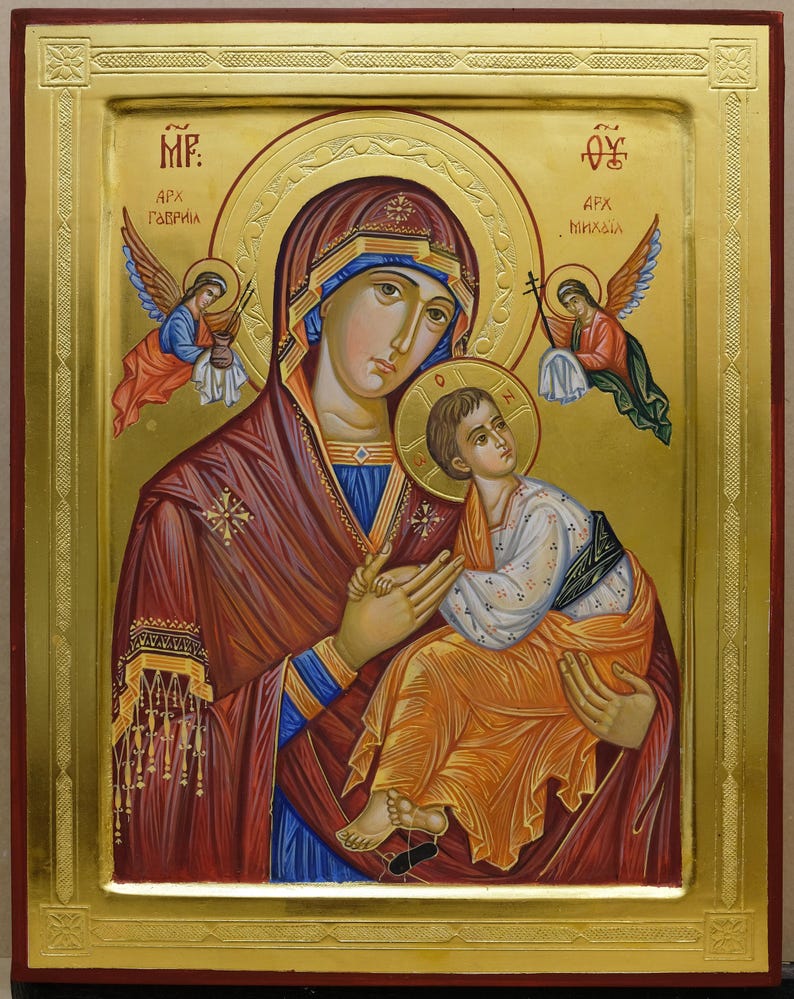 Icon of the Virgin Mary,, Unceasing Help,, , Christian Art, Icon ...