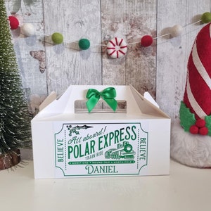 Personalised Polar Express Box Santa Claus North Pole - Etsy