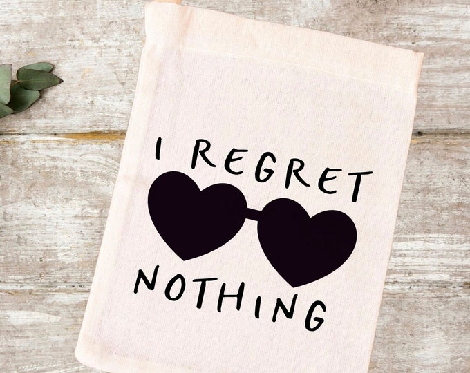 Bachelorette Party Bags I Regret Nothing Hangover Kit Bags Hangover ...