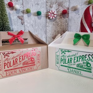 Personalised Polar Express Box Santa Claus North Pole - Etsy