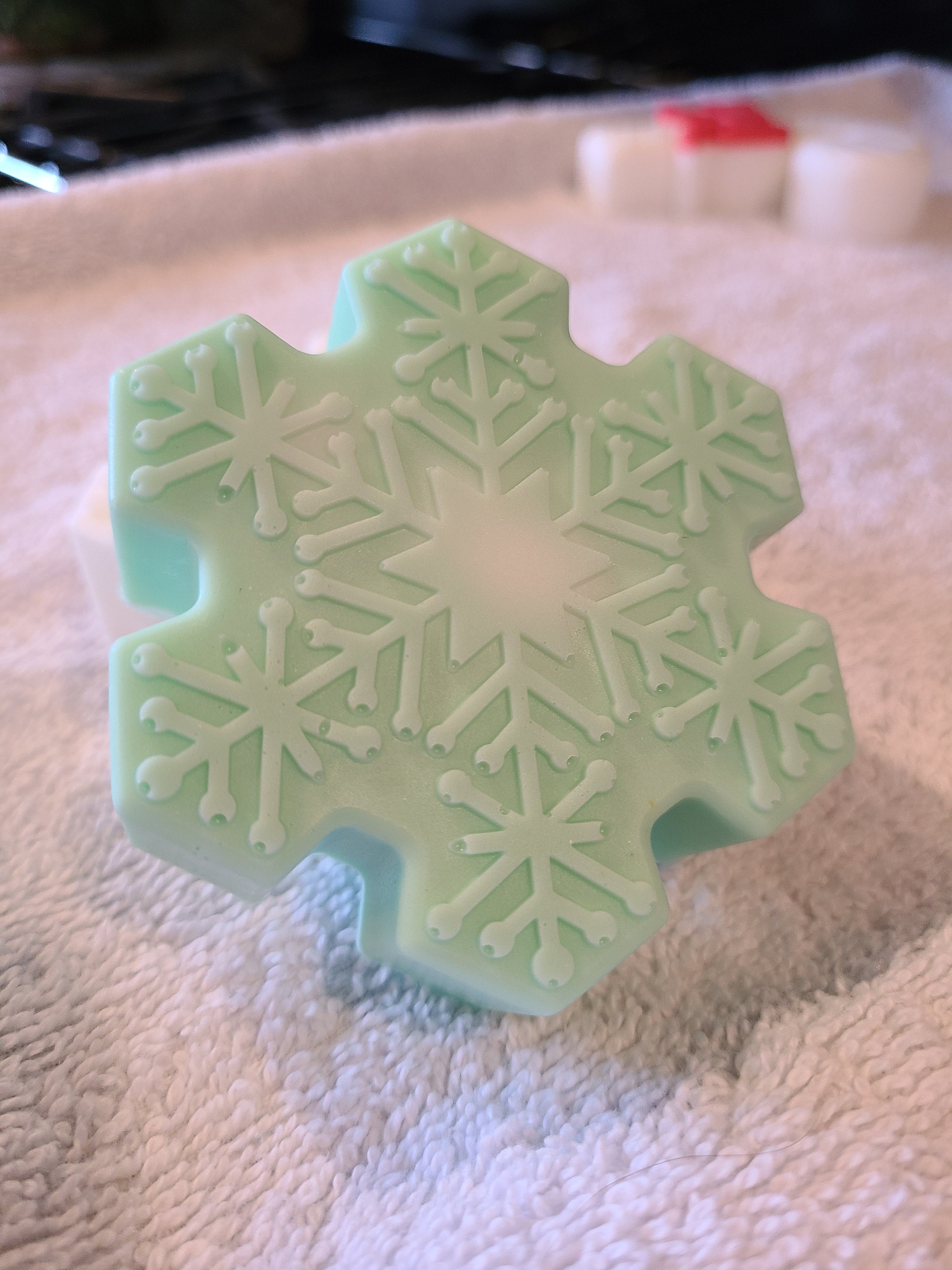 Snowflake Soaps, Christmas Soaps, Party Favors, Gift Soap, Holiday Soap ...