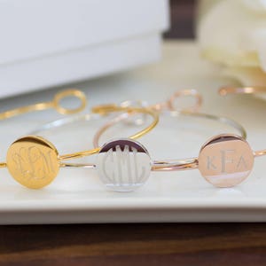 Monogram Bracelet, Custom Name Bracelet, Initial Bracelet, Personalized ...