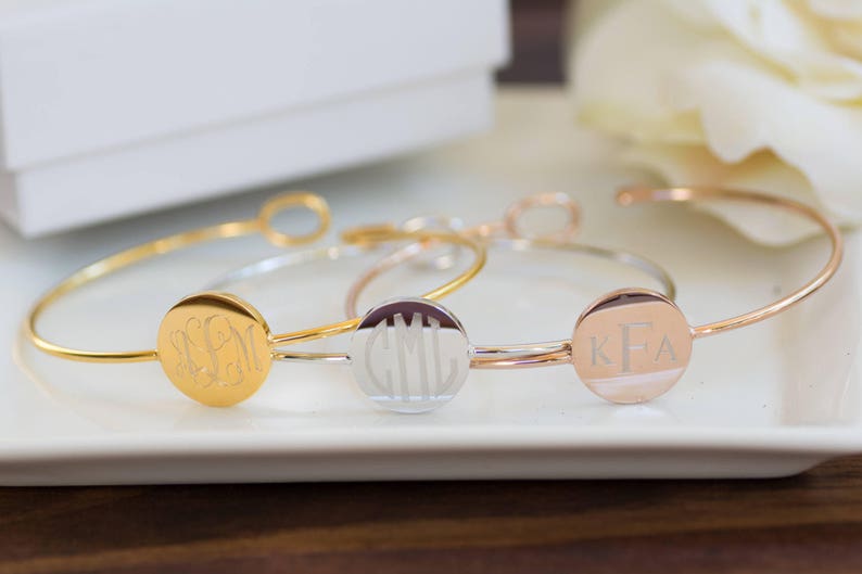 Monogram Bracelet Custom Name Bracelet Initial Bracelet | Etsy