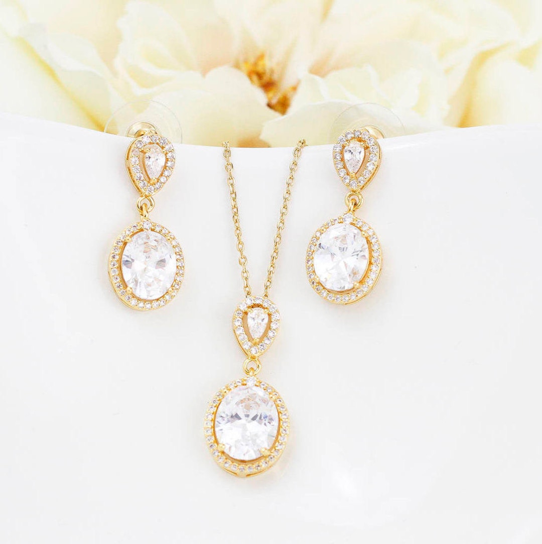 Gold Wedding Jewelry Gold Bridal Sets Bridal Jewelry Bridesmaid Sets ...