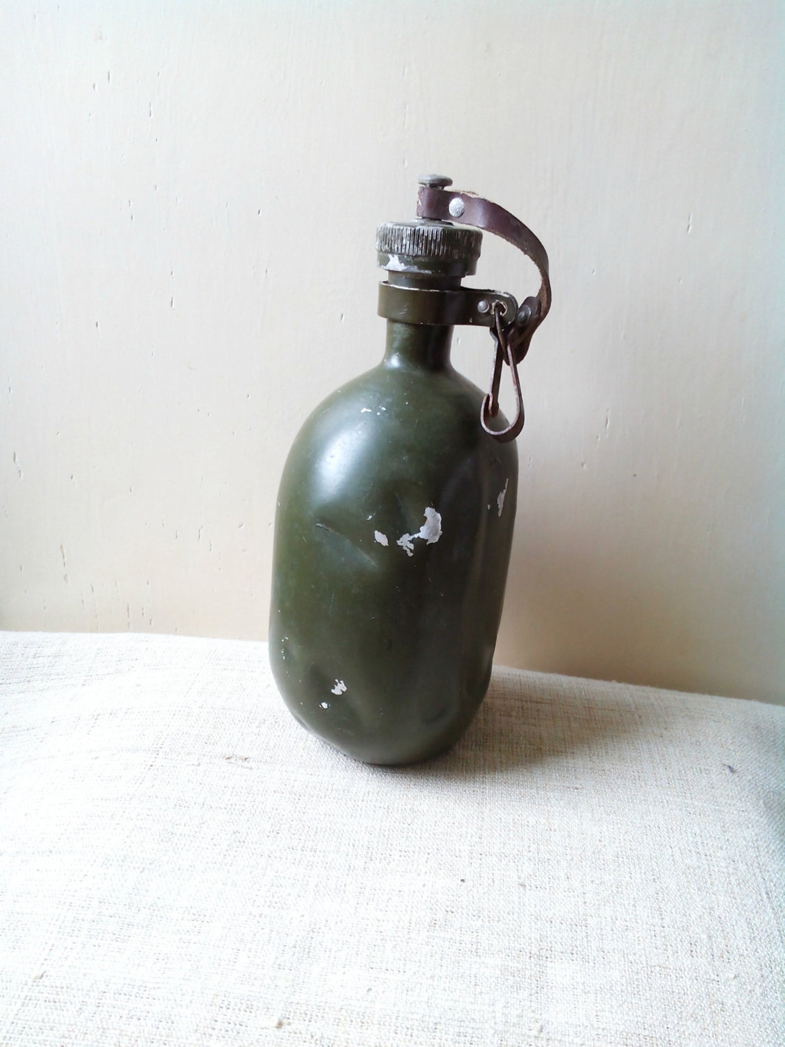 Vintage Army Water Canteen Army Green Metal Flask 1967's - Etsy