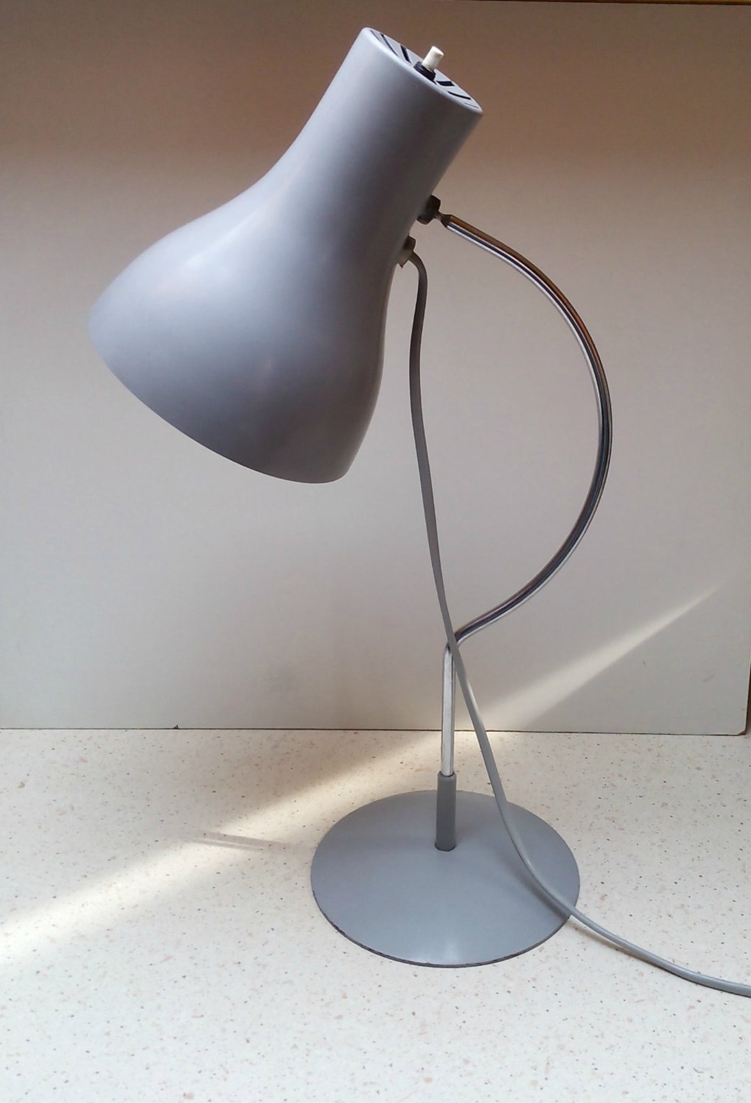 Vintage Grey Desk Lamp Office Table Lamp Light Mid Century - Etsy
