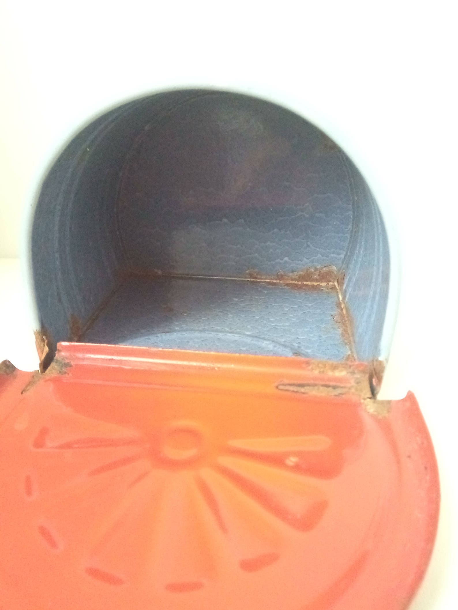 Red Antique Enamel Salt Box Country Chic Kitchen Decor Salt | Etsy