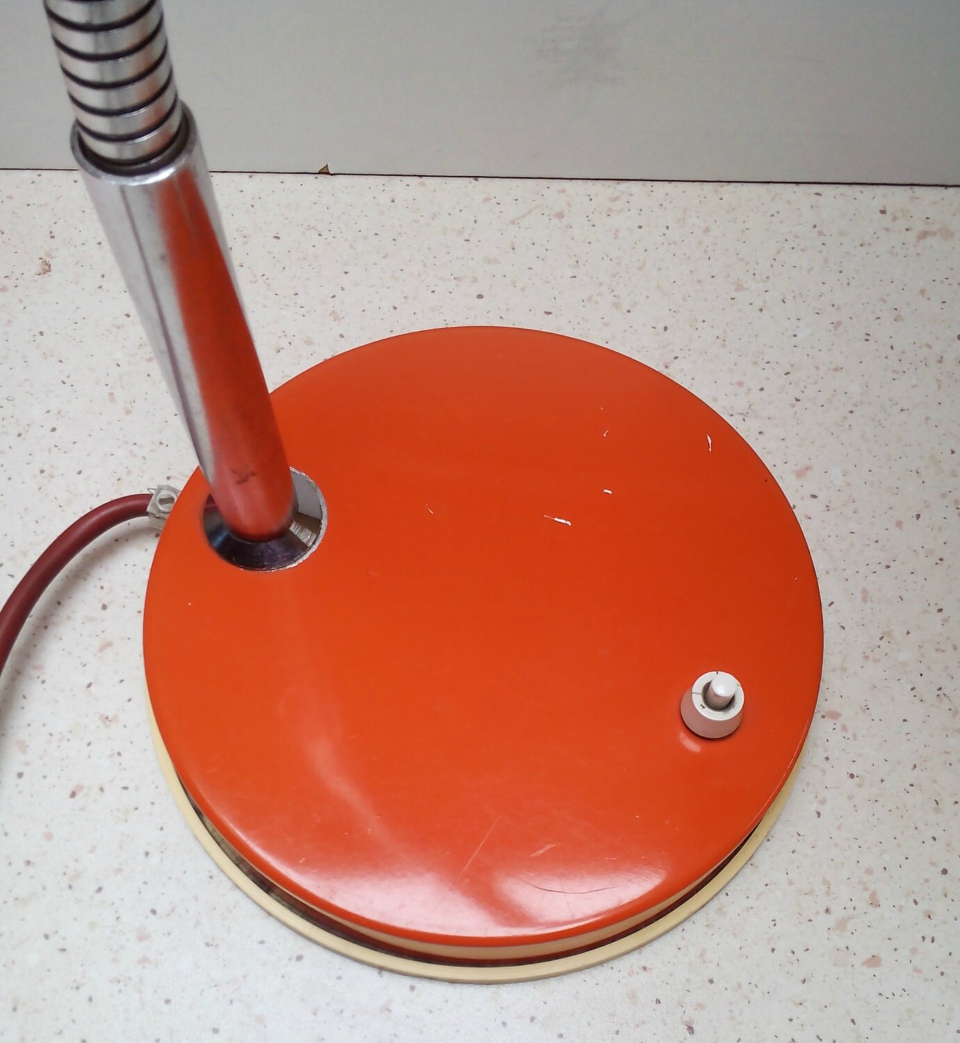 Vintage Orange Desk Lamp Office Table Lamp Light Mid Century | Etsy