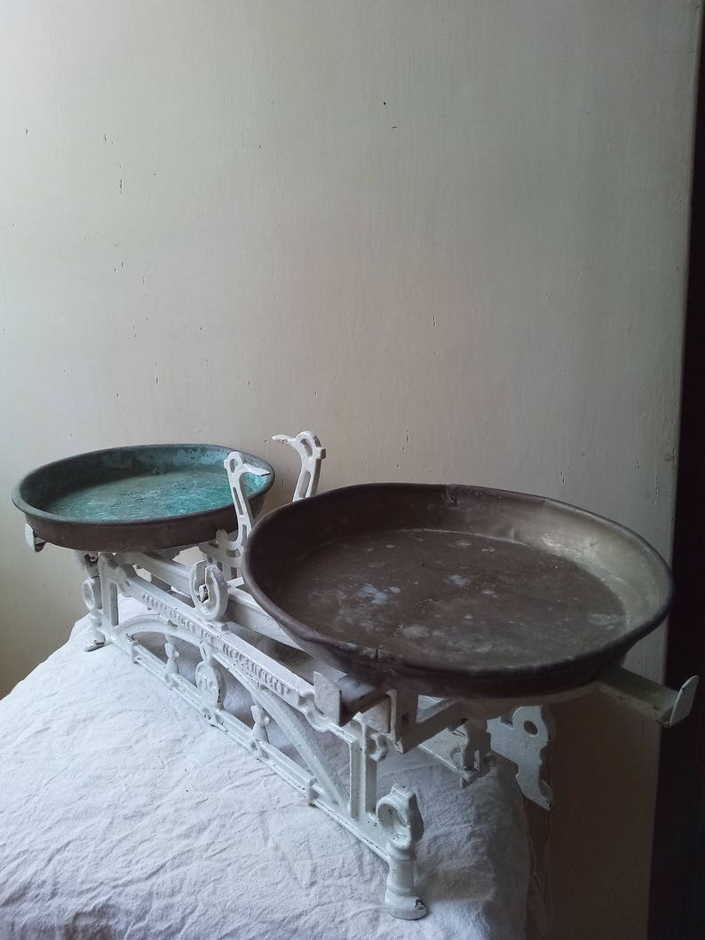 Antique Market Cast Iron White Scale Copper Pans Antique Cast | Etsy