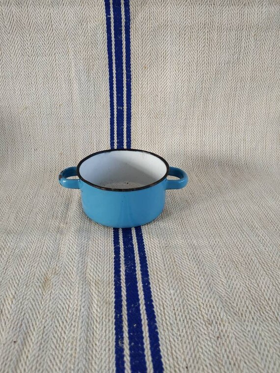 MINI Enamel Blue Cooking Pot Mini Toy - Etsy