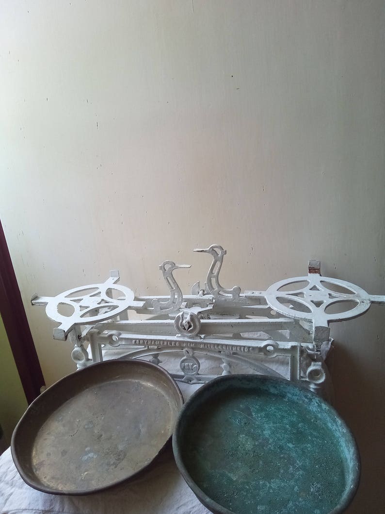 Antique Market Cast Iron White Scale Copper Pans Antique Cast - Etsy