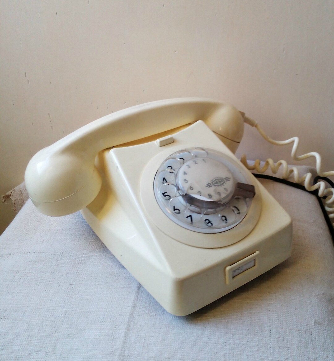 Vintage Pastel Cream Rotary Phone 1970s Retro Telephone - Etsy