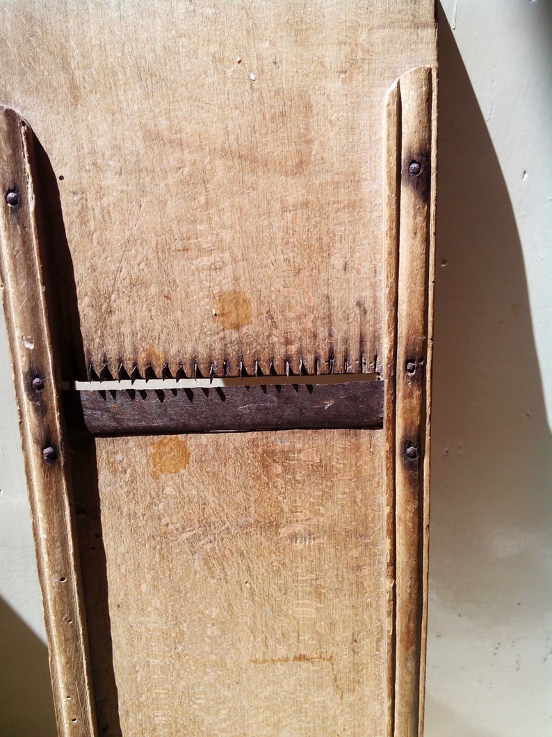 Vintage Wood Big Cabbage Cutter Slicer Board Rustic Kitchen Decor ...