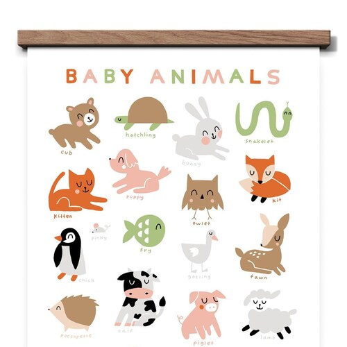 Baby Animals 11 X 14 Screen Print - Etsy