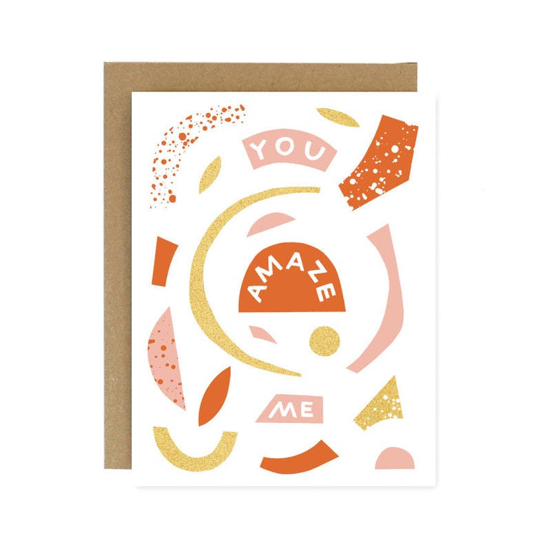 You Amaze Me Screen Printed Folding Greeting Card - Etsy