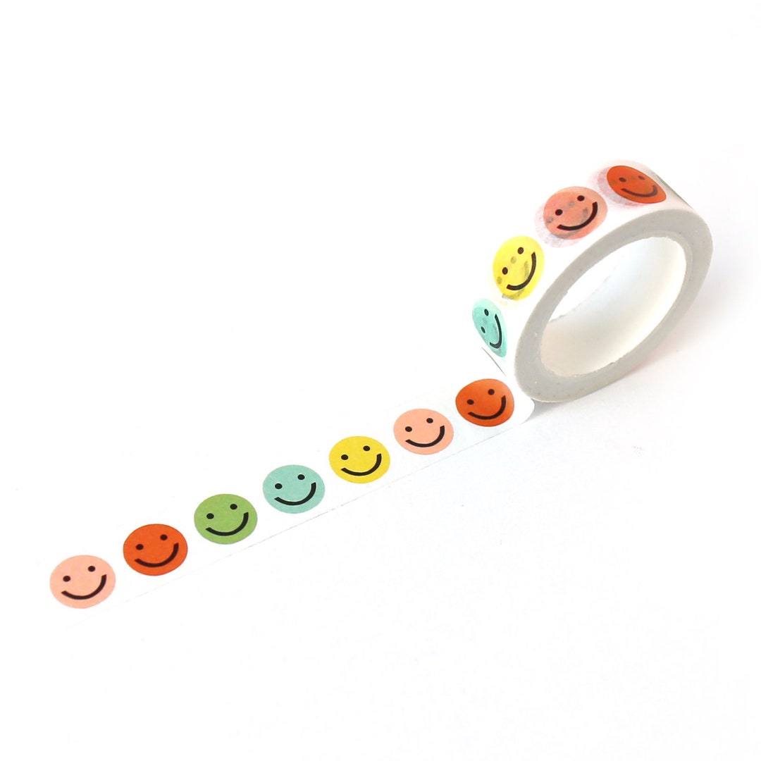 Washi Tape - Smiley Face Pattern - Etsy